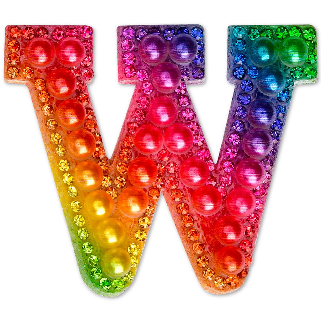 A Initial Confetti Sticker Patch